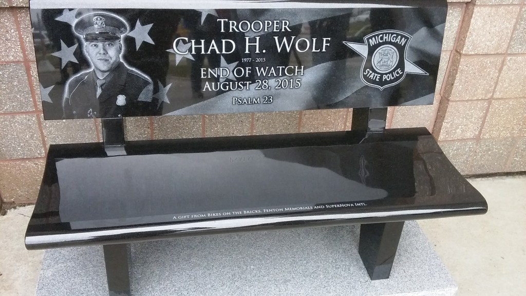 Trooper Chad Wolf Memorial dedication – Fenton Memorials