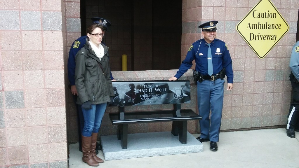 Trooper Chad Wolf Memorial dedication – Fenton Memorials