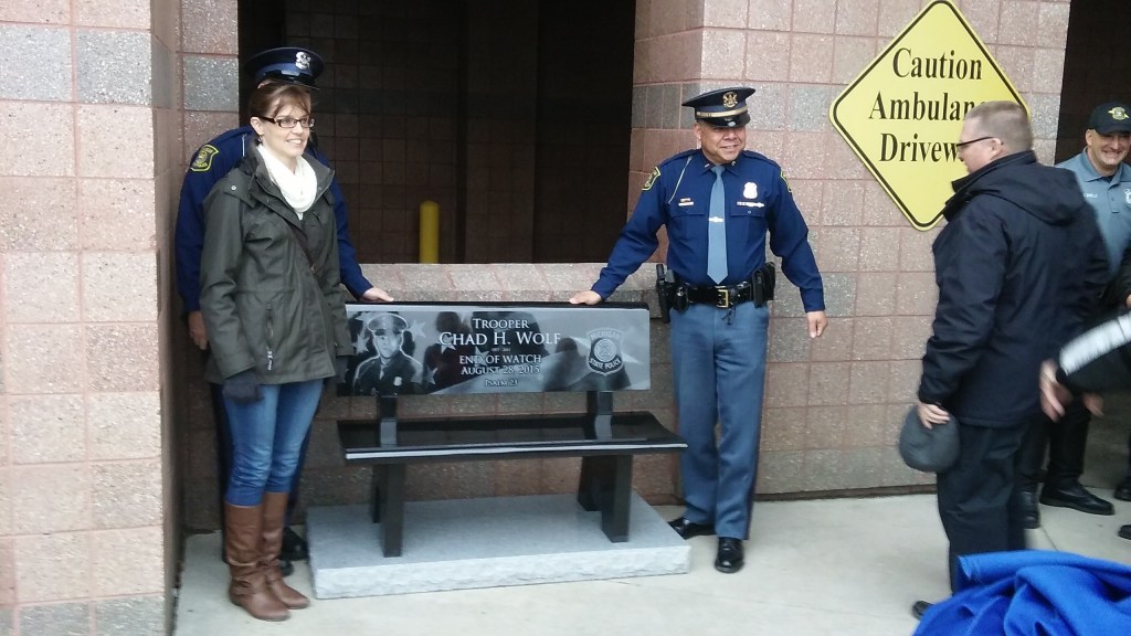 Trooper Chad Wolf Memorial dedication – Fenton Memorials