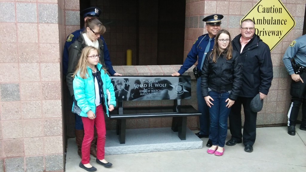 Trooper Chad Wolf Memorial dedication – Fenton Memorials