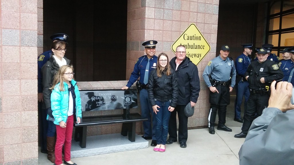 Trooper Chad Wolf Memorial dedication – Fenton Memorials