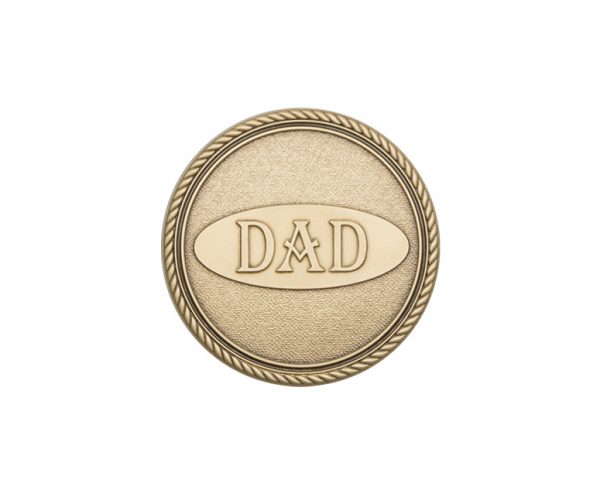 Dad Antiqued Brass Emblem 2 ½” – Fenton Memorials
