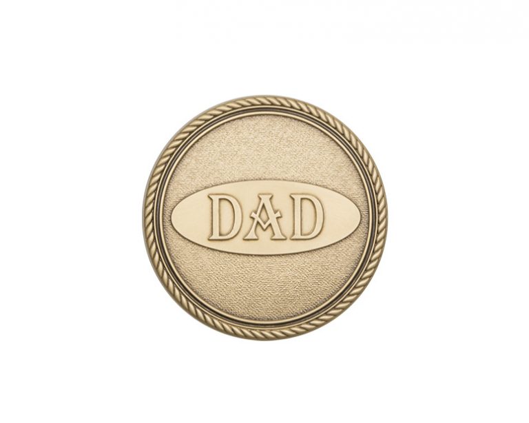 Dad Antiqued Brass Emblem 2 ½” – Fenton Memorials