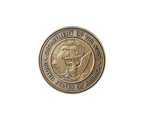 Navy Antiqued Brass Emblem 2 ½” – Fenton Memorials