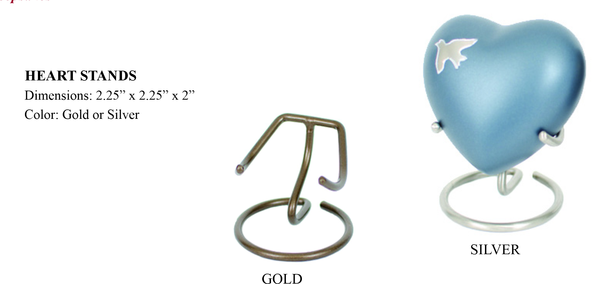 Heart Stand for Keepsake – Fenton Memorials