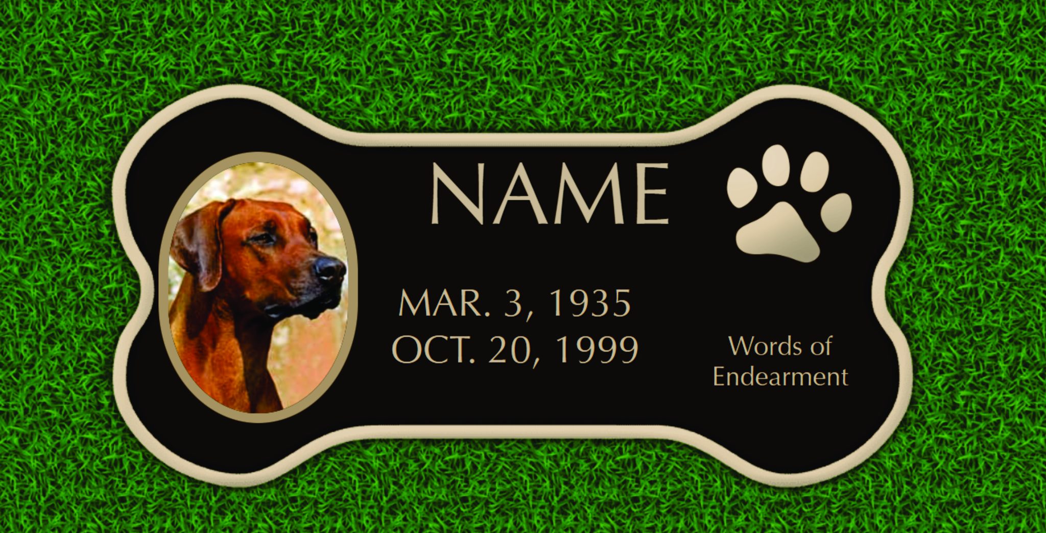 Bone Bronze Memorial Personalized – Fenton Memorials