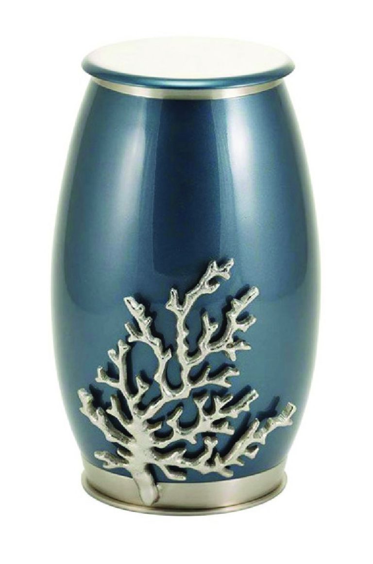 Windsong Coral Moonlight Blue-Pewter Urn – Fenton Memorials